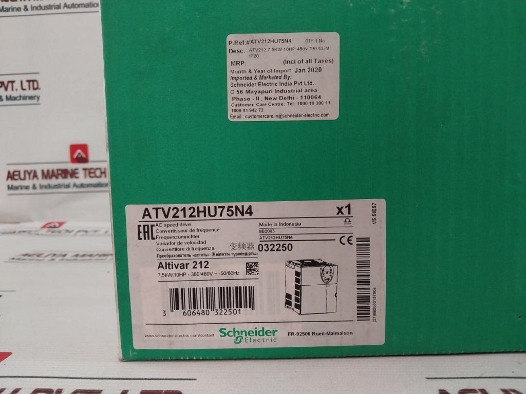 Schneider Electric Atv212hu75n4 Variable Speed Drive - Aeliya Marine