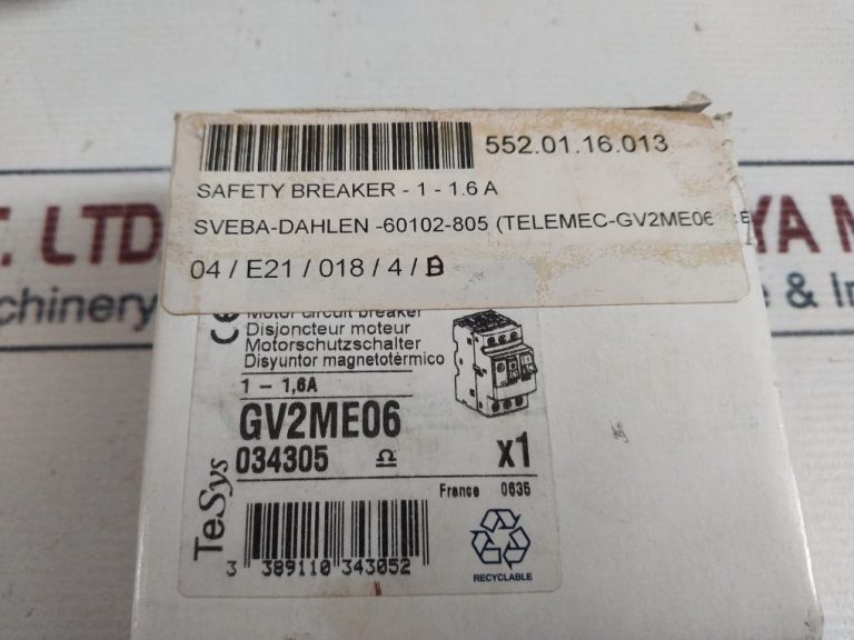 Schneider Electric Telemecanique Gv2me06 Motor Circuit Breaker 690v ...