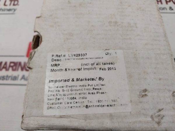 Schneider Electric Lv429337 Direct Standard Rotary Handle - Aeliya Marine