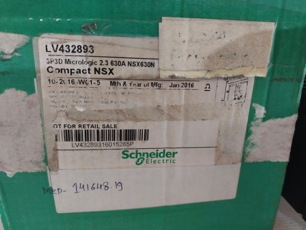 Schneider Electric Lv432893 Circuit Breaker 800v - Aeliya Marine