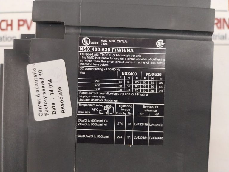 Schneider Electric Nsx400N Circuit Breaker/Switch-disconnector - Aeliya ...