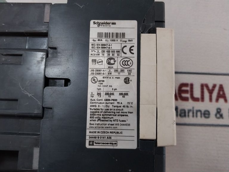 Schneider Electric Telemecanique Lc1d50 Contactor - Aeliya Marine