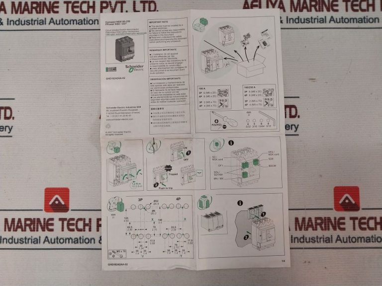 Schneider NSX100F MCCB Circuit Breaker 800V