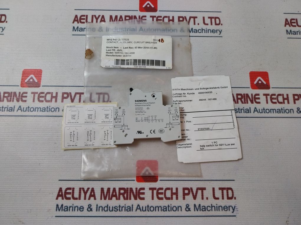 Siemens 5st3010 Auxiliary Circuit Switch - Aeliya Marine