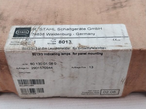 Stahl 8013/313 Indicating Lamps For Panel Mounting - Aeliya Marine