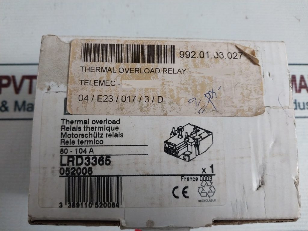 Telemecanique Schneider Electric Lrd3365 Thermal Overload Relay 690v ...
