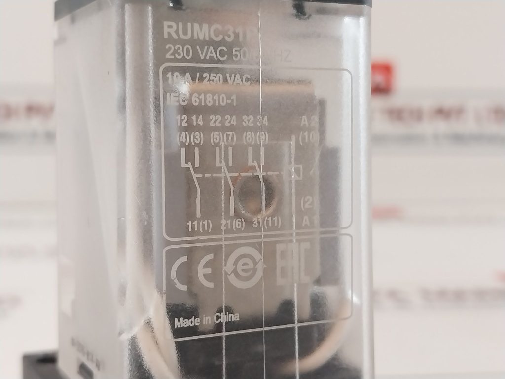 Telemecanique Schneider Electric Rumc31p7 Plug In Relay With Relay ...