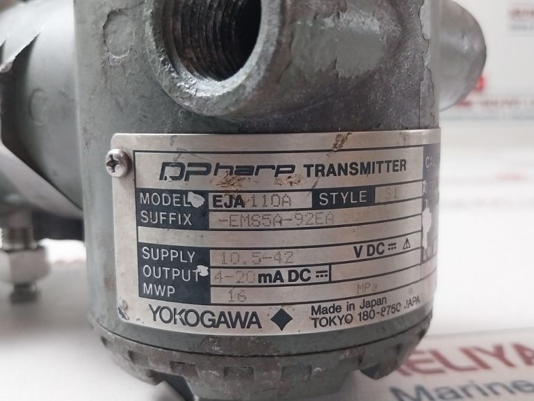 Yokogawa Eja110a Differential Pressure Transmitter - Aeliya Marine