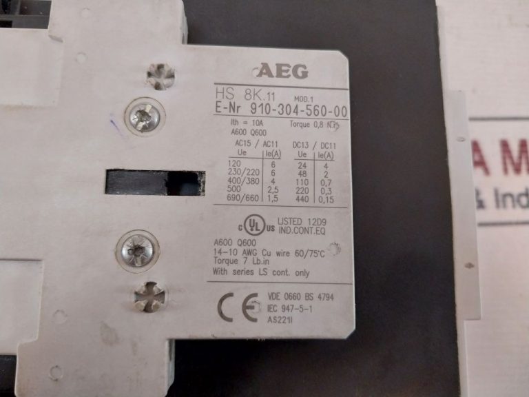 Aeg Ls 37k.00 Contactor 230v 50/60hz - Aeliya Marine