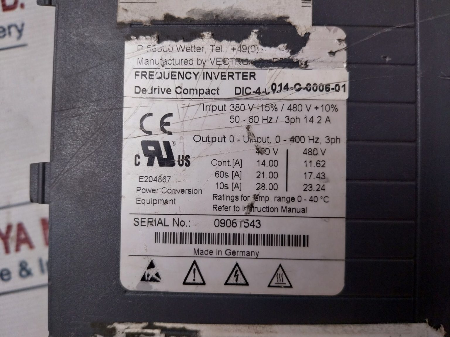 Demag Dic-4-014-c-0006-01 Frequency Inverter - Aeliya Marine