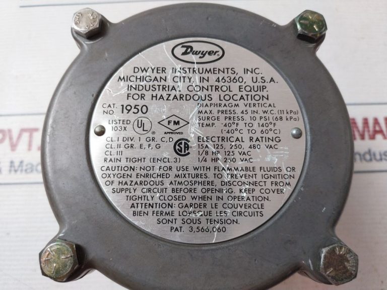 Dwyer Instruments 195000-2f Explosion Proof Differential Pressure ...