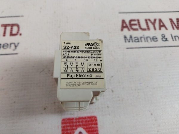 Fuji Electric Sz-a22 Auxiliary Contact Block - Aeliya Marine