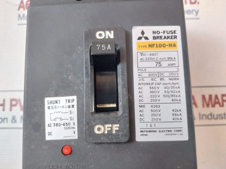 Mitsubishi Nf100-ha 3 Pole No-fuse Breaker - Aeliya Marine