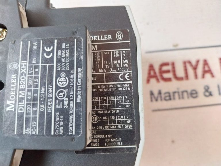 Moeller Dil M 820-xhi Contactor 600v - Aeliya Marine