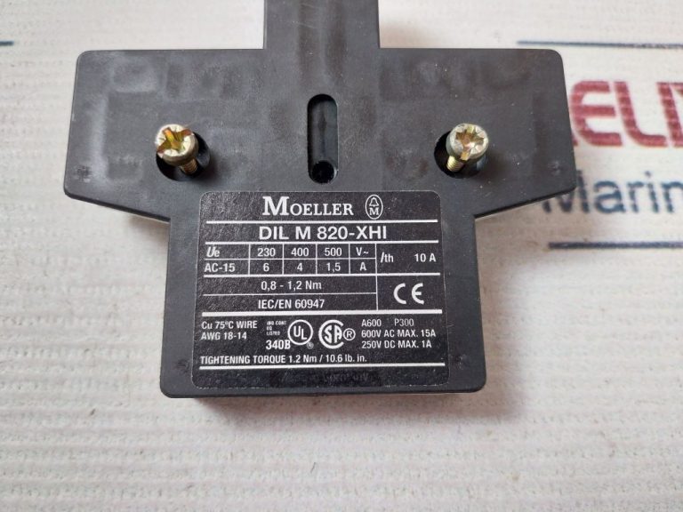 Moeller Dil M-820-xhi Auxiliary Contact Module - Aeliya Marine
