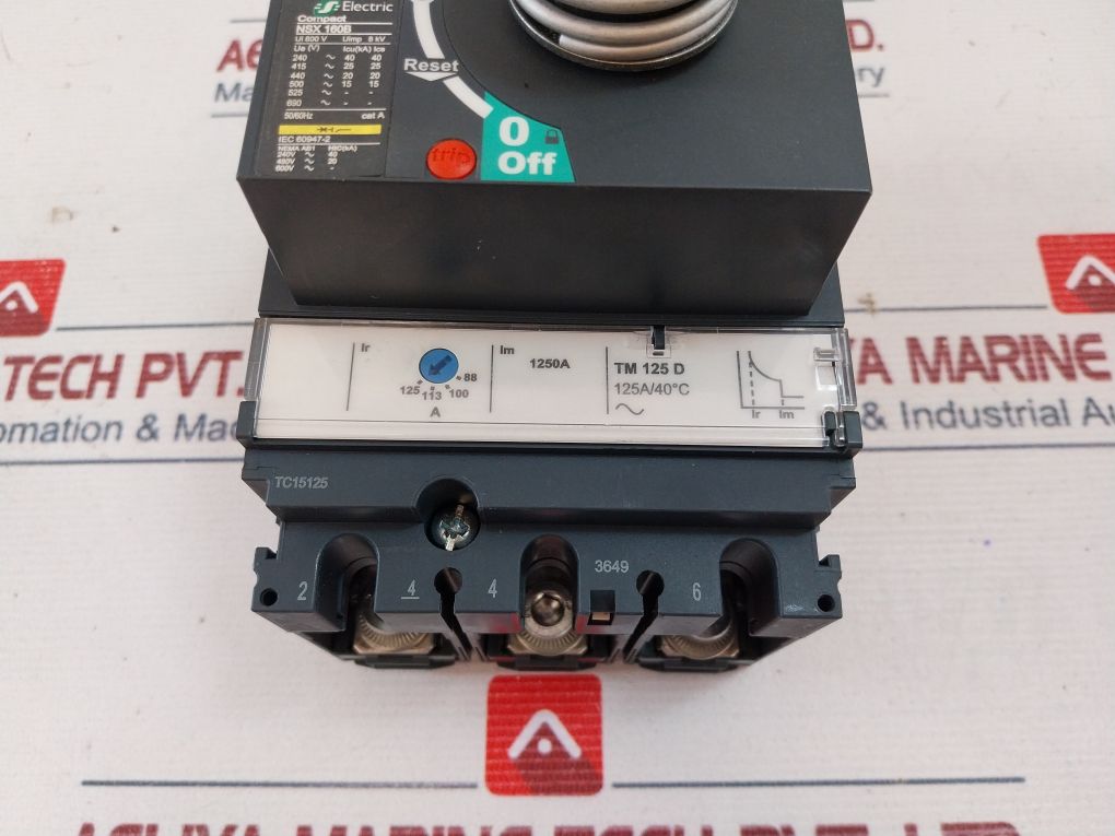 Schneider Merlin Gerin Nsx 160b Compact Circuit Breaker 125a/40°c ...