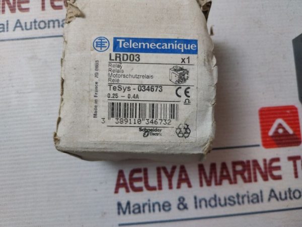 Schneider Electric Telemecanique Lrd03 Thermal Overload Relay - Aeliya ...
