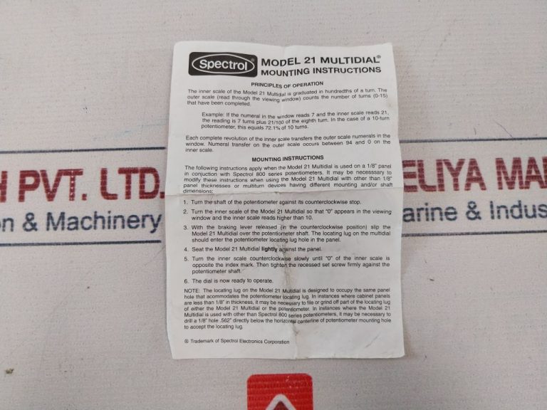 Spectrol Model 21 Dial Mechanism Analog Ergonomic 15 Turn - Aeliya Marine