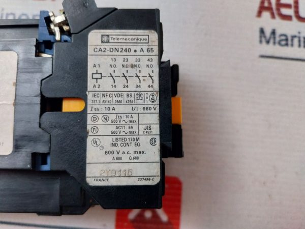 Telemecanique Telemec Ca2-dn240•a65 Contactor Relay - Aeliya Marine