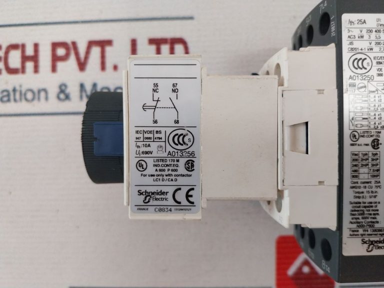 Telemecanique Schneider A013256 Contactor With Ladt0 Auxiliary Contact ...