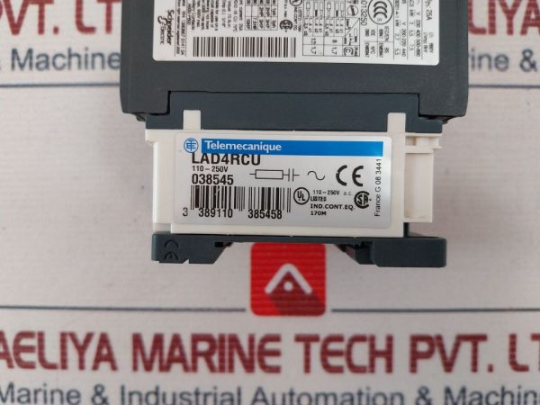 Telemecanique Schneider A013256 Contactor With Ladt0 Auxiliary Contact ...