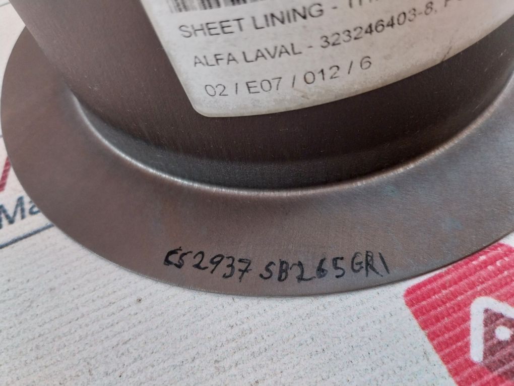 Alfa Laval 323246403-8 Sheet Lining-titanium - Aeliya Marine Alfa Laval 323246403-8 Sheet Lining-titanium - Aeliya Marine