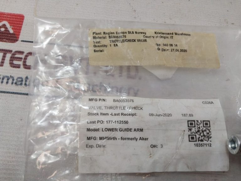 Brevini Am3qfac004 Flow Control Valve - Aeliya Marine