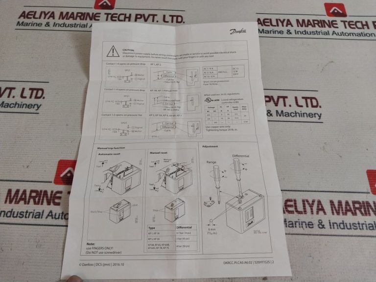 Danfoss Kp2 Pressure Switch 0.5-1.5 Bar - Aeliya Marine