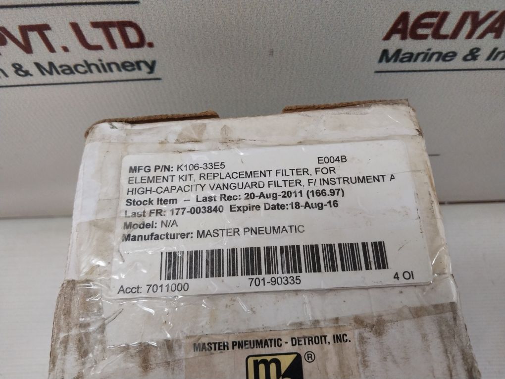 Master Pneumatic K106-33e5 Replacement Filter Element Kit - Aeliya Marine