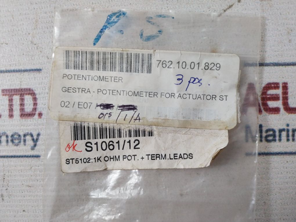 Megatron-munchen Rp19 Potentiometer 1k Ohm ± 3% Pat - Aeliya Marine