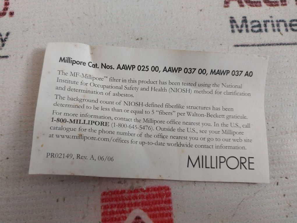 Millipore 0.8 μM Aawp Filters Papers - Aeliya Marine