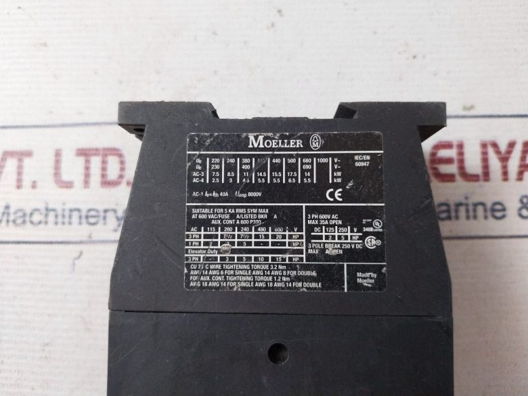 Moeller Dil M25-10 Pole Contactor 250v - Aeliya Marine