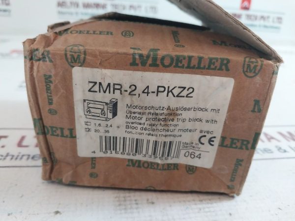 Moeller Zmr-2,4-pkz2 Motor Protective Trip Block Overload Relay ...