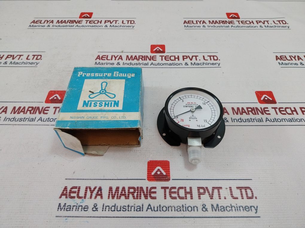 Nisshin 76 Cmhg 0 15 Kg cm2 Compound Gauge Aeliya Marine Nisshin 76 Cmhg 0 15 Kg cm2 Compound Gauge Aeliya Marine