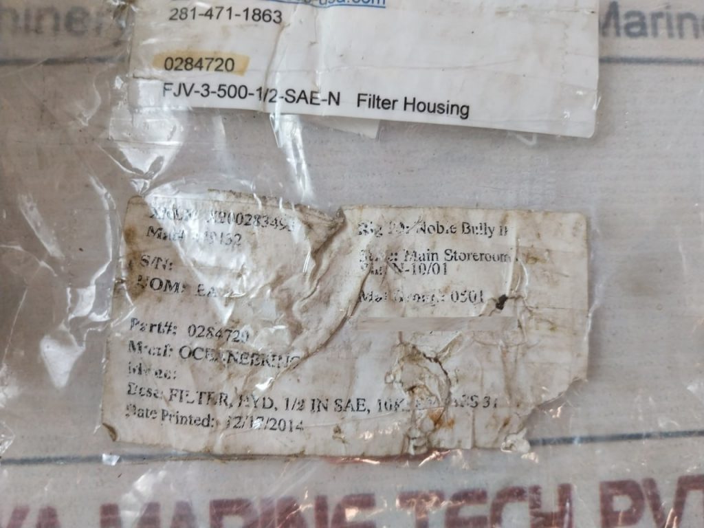 Oceaneering Fjv-3 Filter Housing - Aeliya Marine