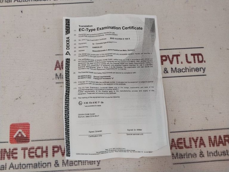 Samson 6116 I/p Converter - Aeliya Marine