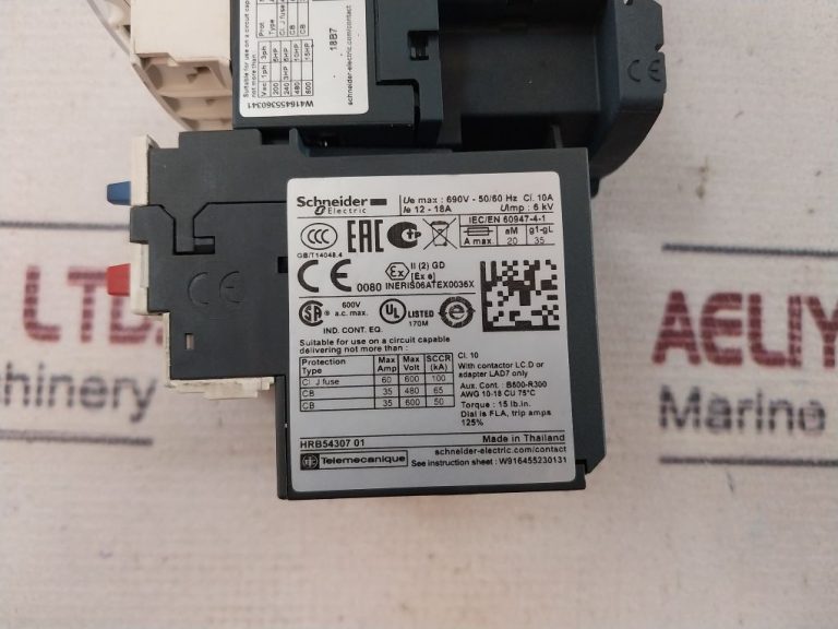 Schneider Electric Telemecanique Lc1d18 Contactor With Thermal Overload Relay Lrd21 - Aeliya Marine