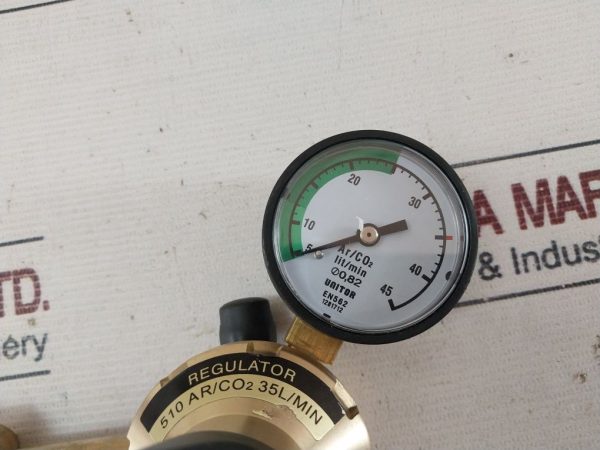Unitor Reg.510 Ar/Co2 Argon Regulator Flow 0-35l/Min (Incomplete ...