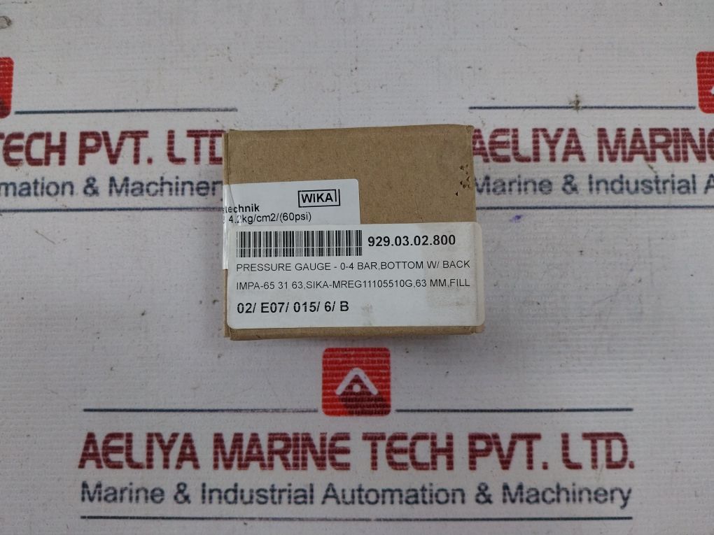 Wika 213.53.063 Pressure Gauge - Aeliya Marine