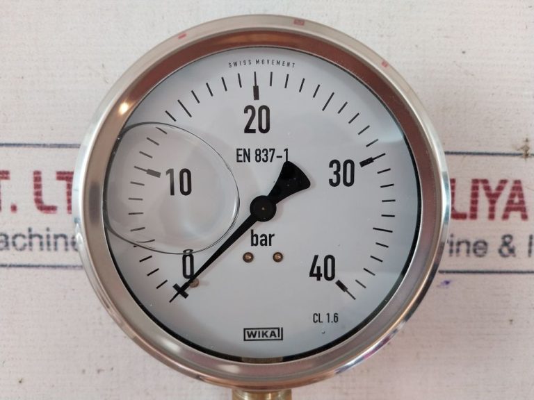 Wika Impa En837-1 Pressure Gauge 0-40 Bar - Aeliya Marine
