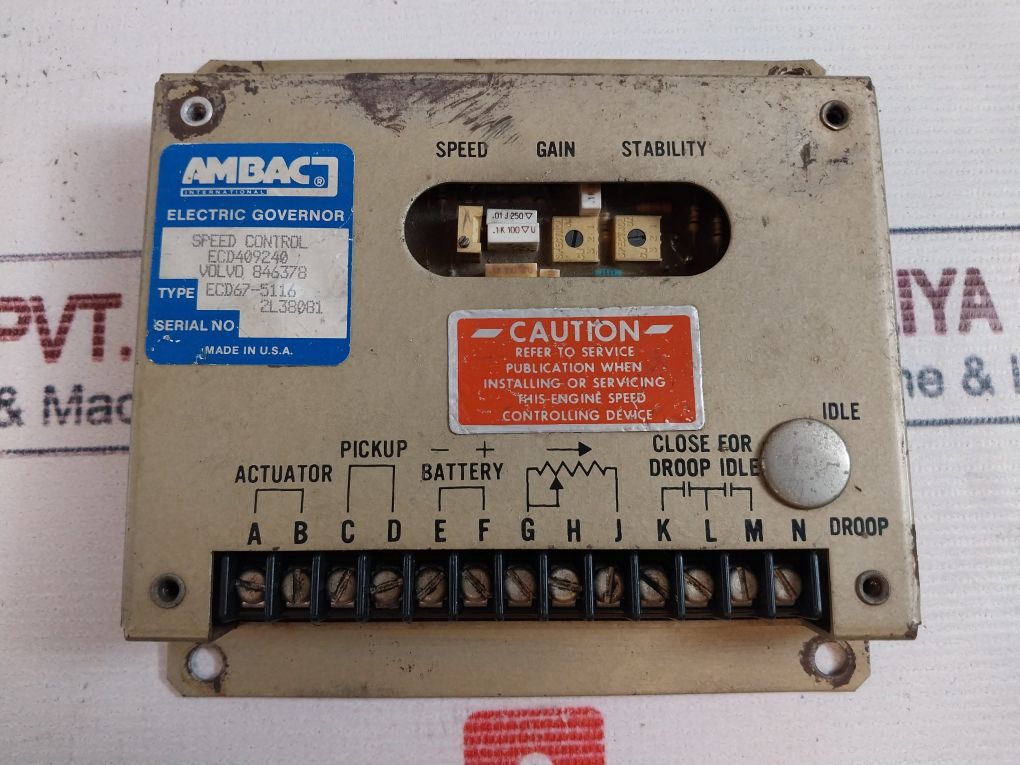 Ambac Ecd67-5116 Electric Governor Speed Control - Aeliya Marine
