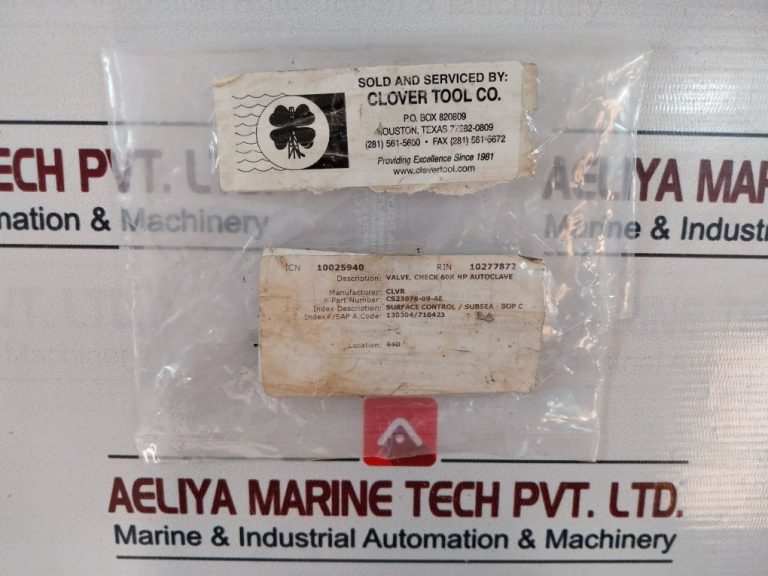 Autoclave Engineers Cko9900 Check Valve 60k Hp - Aeliya Marine