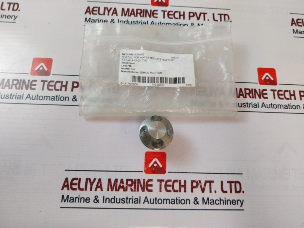 Danfoss Semco Xwst 0.95/10-Y2013-K=0.95-100-P Nozzle For Water Mist ...