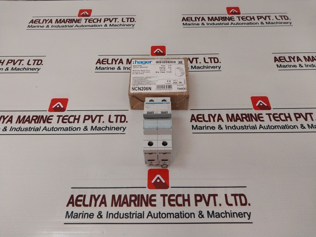 Hager Ncn206n Miniature Circuit Breaker - Aeliya Marine