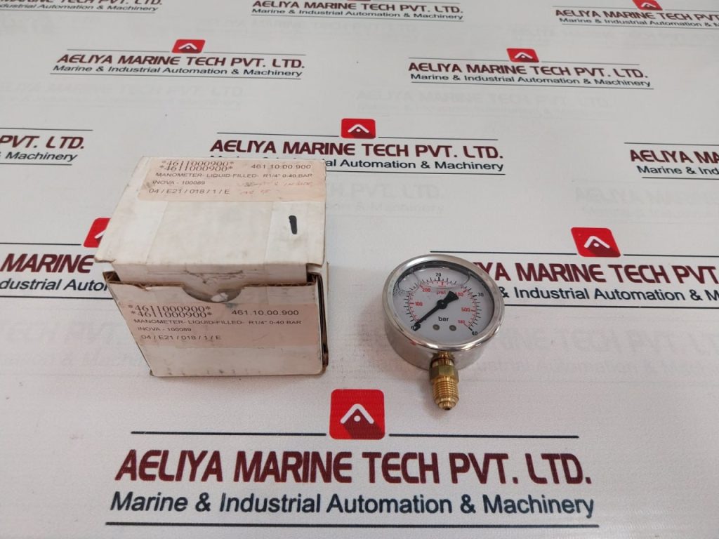 Inova 0-40 Bar Pressure Gauge 0-580 Psi - Aeliya Marine