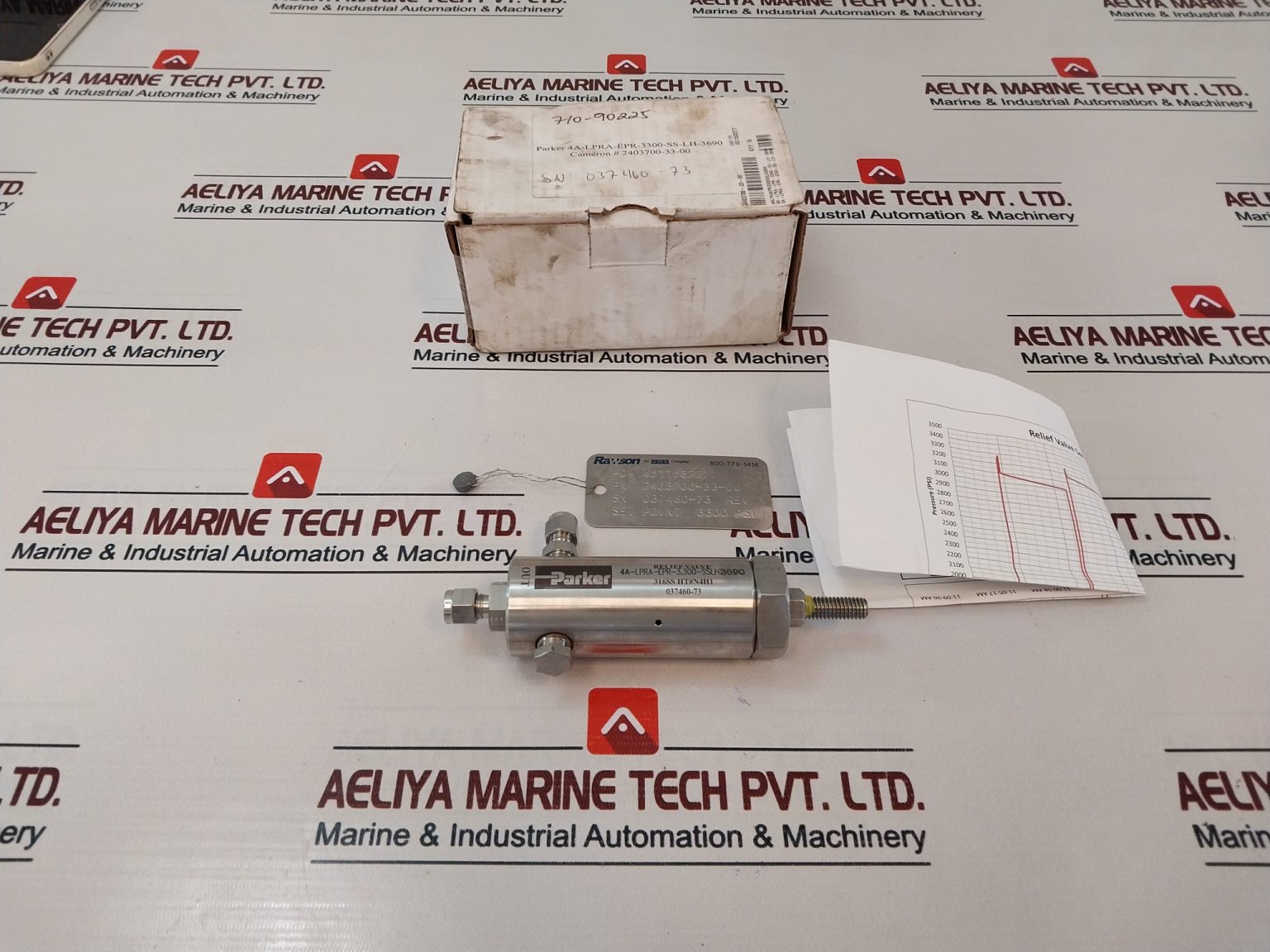 Parker Cameron 4a-Lpra-Epr-Ss-Lh-3690 Relief Valve - Aeliya Marine