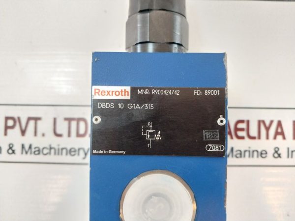 Rexroth Dbds 10 G1a/315 Pressure Relief Valve - Aeliya Marine