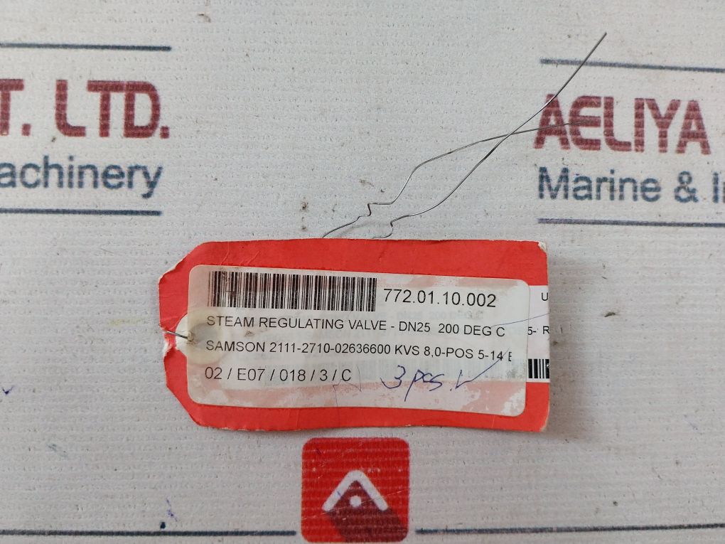 Samson 2111 Steam Regulating Valve 200°c - Aeliya Marine