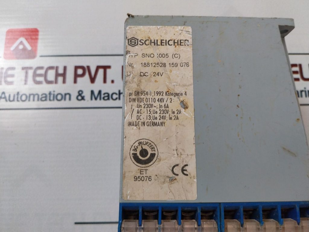 Schleicher Sno 1005 Safety Relay Unit - Aeliya Marine