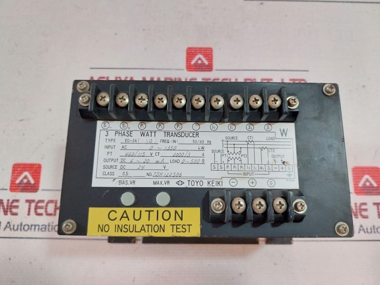 Toyo Keiki Eg-3at-Sd 3 Phase Watt Transducer - Aeliya Marine